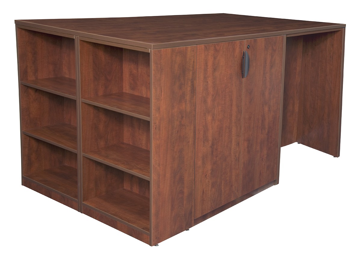 Regency LSSC3SD8546CH Legacy Stand Up Storage Cabinet/ 3 Desk Quad with ...